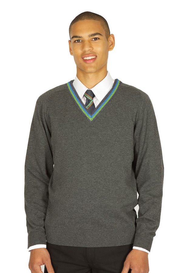 The Hart School Boys V-neck knitted Jumper – Blueprint Designs