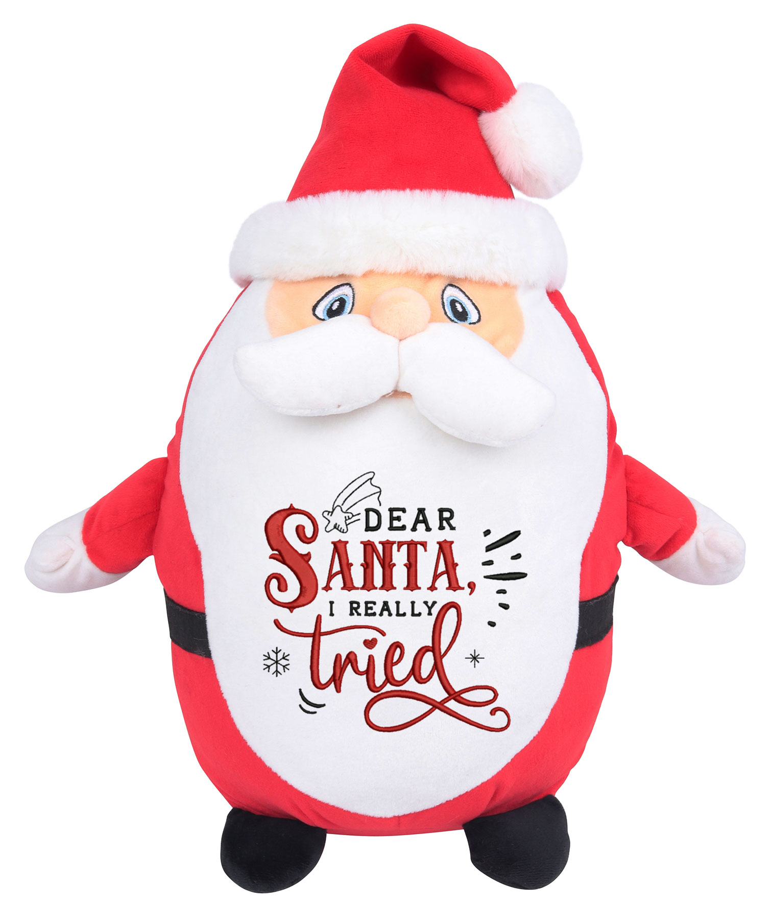 Large 45cm Personalised I Really Tried Santa Cuddly Gift – Blueprint ...