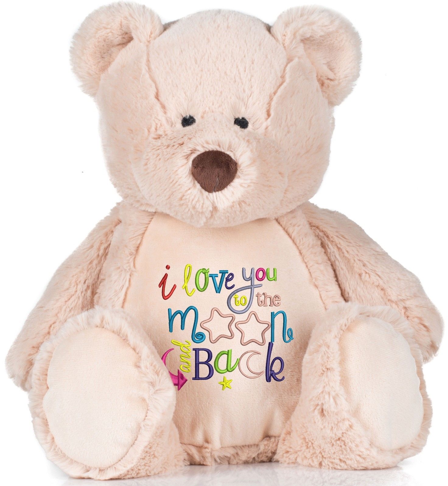 Large 45cm Personalised Embroidered Teddy Bear – Blueprint Designs