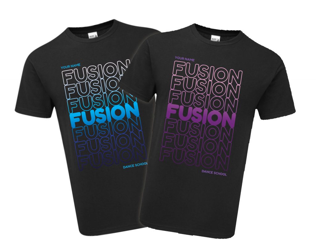 Fusion Gradient Logo Print T-Shirt – Blueprint Designs