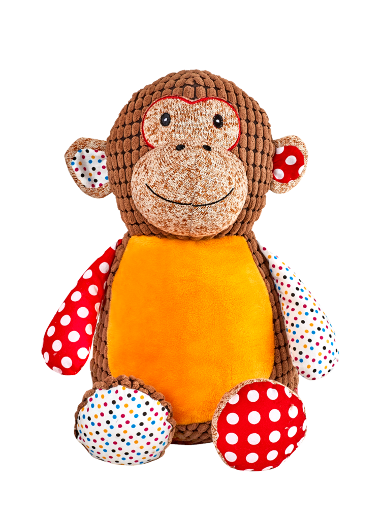 Cubbies Harlequin Brown Personalised Embroidered Monkey – Blueprint Designs