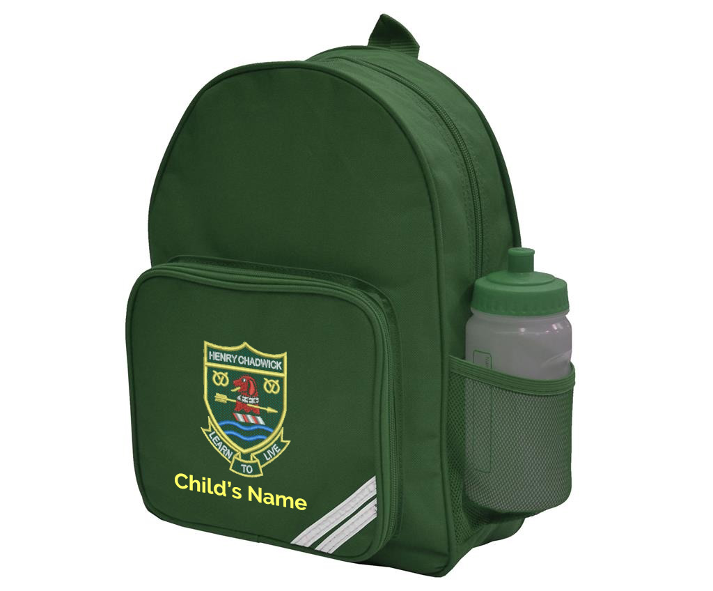 Henry Chadwick Primary School Backpack in Bottle Green – Blueprint Designs