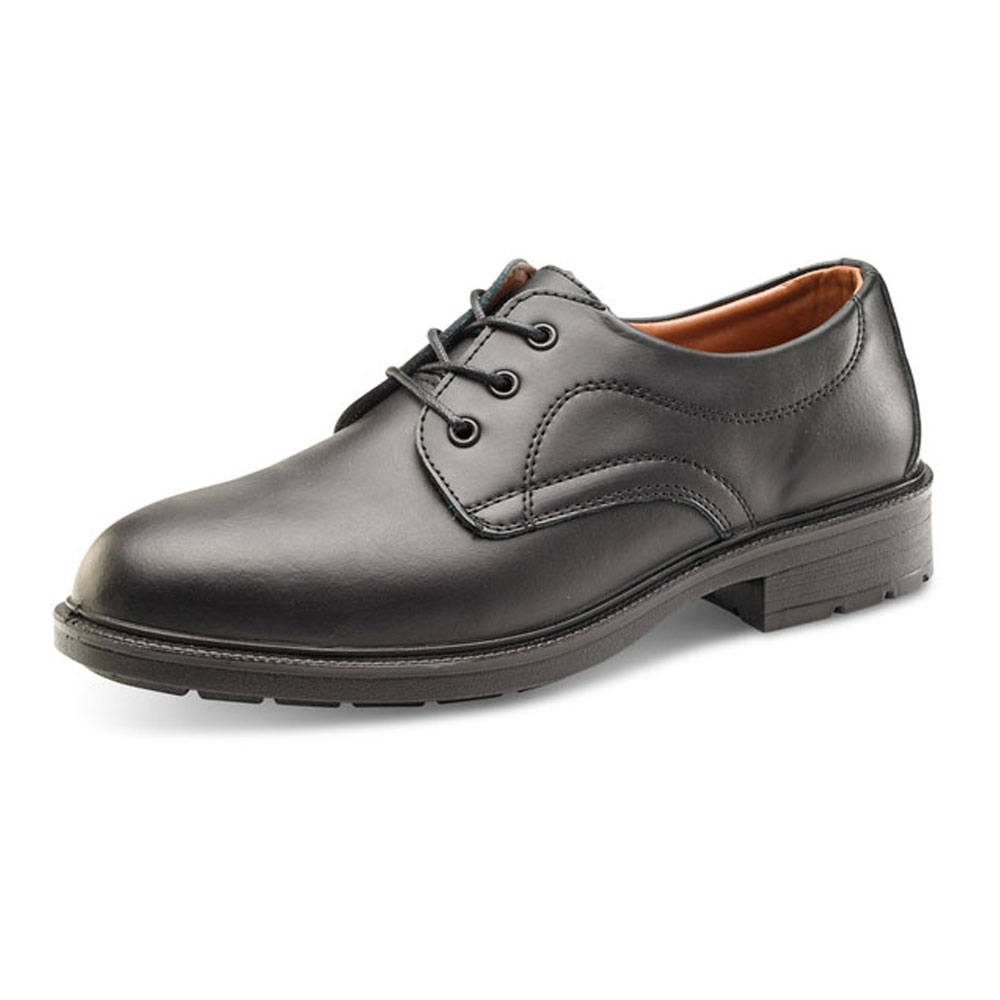 Managers Black Leather Steel Toe Cap Safety Shoe – Blueprint Designs