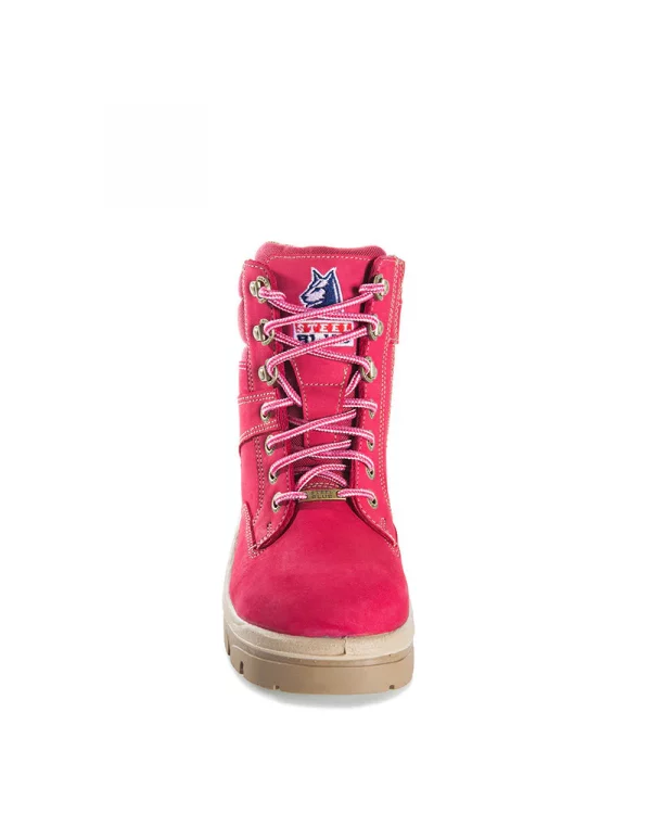 Steel Blue Southern Cross Ladies Pink S3 Leather Zipped Work Boot ...